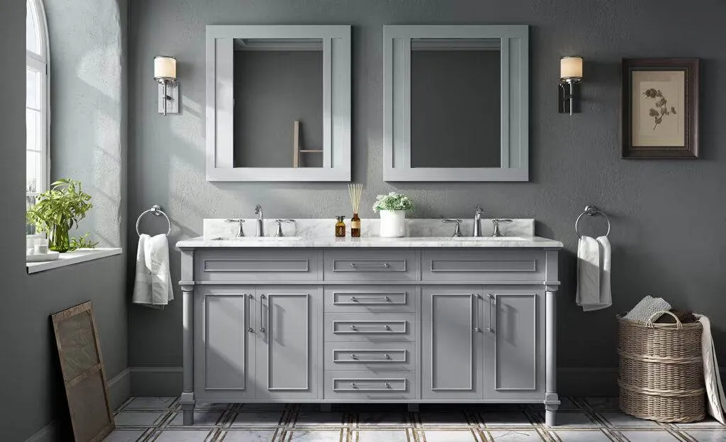 Bathroom Double Sink Countertops- WellCraft Kitchens